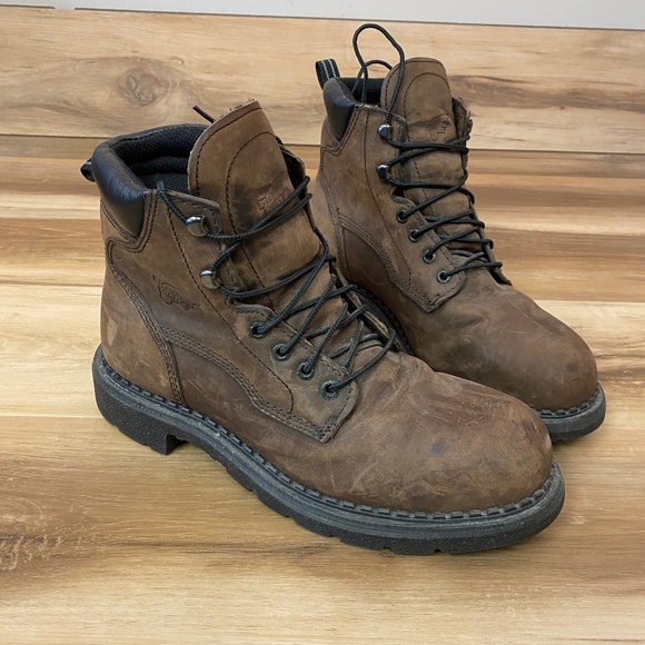 Red Wing Shoes | Shoes | Red Wing Boots Mens 9d Brown Steel Toe Leather ...